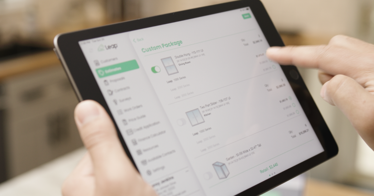 Top-Line Margin with Window and Door Software - Leap